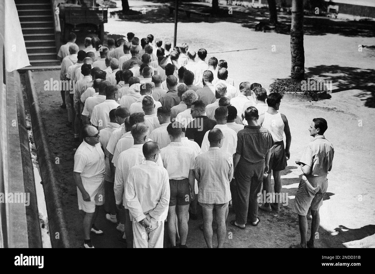Ilha das Flores, Concentration camp where Nazi spies are held. Group of ...
