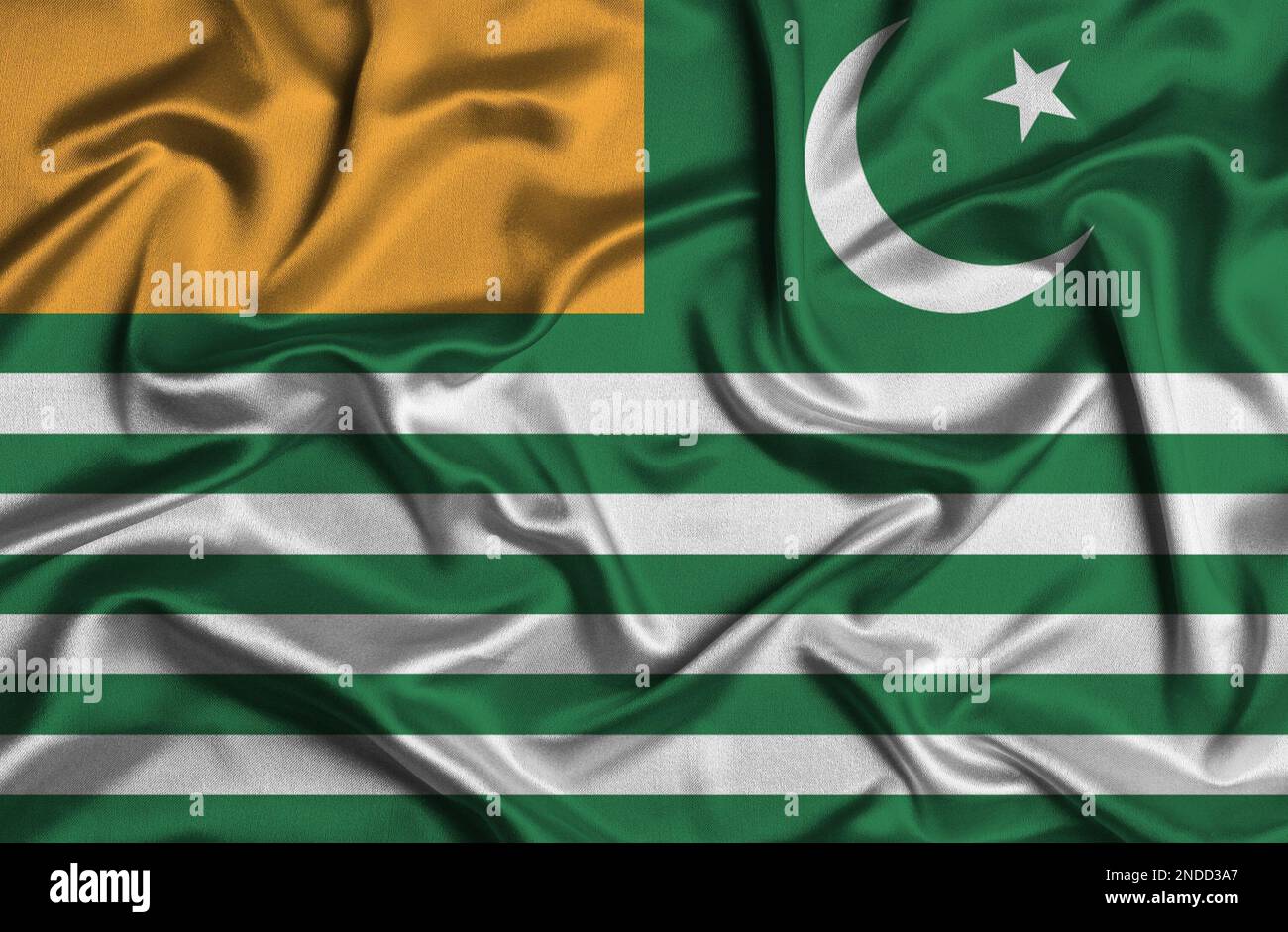 The crumpled national flag of Jammu and Kashmir Stock Photo - Alamy