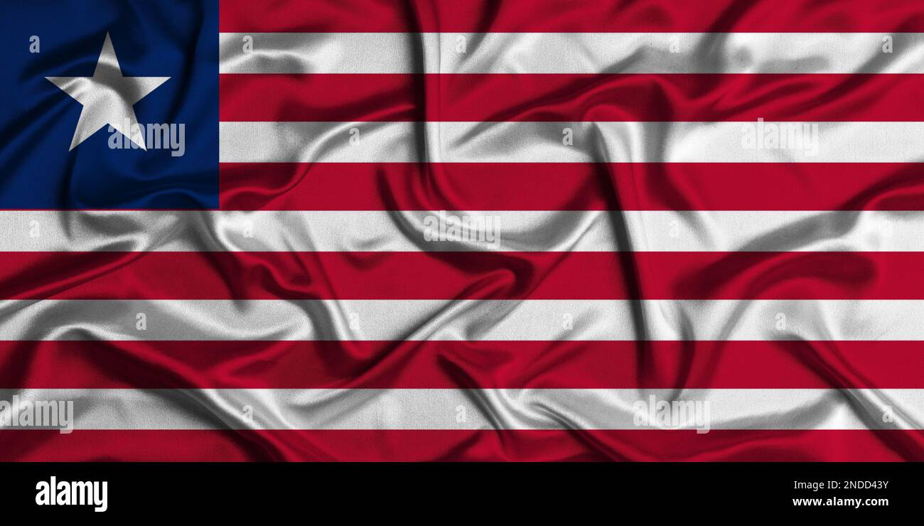The crumpled national flag of Liberia Stock Photo - Alamy