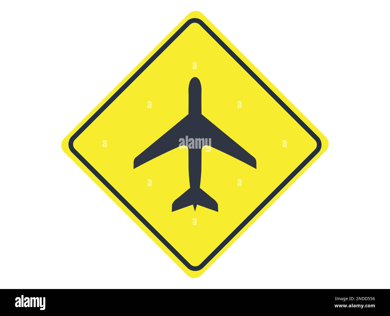 Low-flying aircraft sign. Concept of traffic signs Stock Vector Image ...