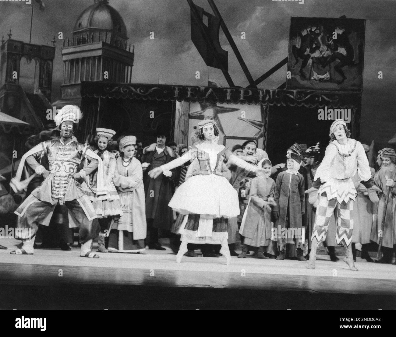 The assembled cast of "Petrushka" rehearses Igor Stravinsky's famous ...