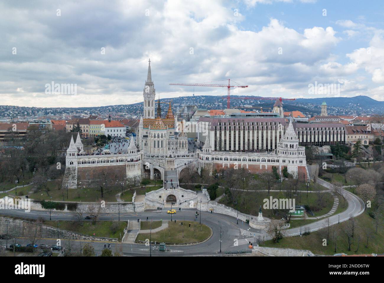Matthias Church and Fisherman's Bastion in Budapest, Hungary. City ...