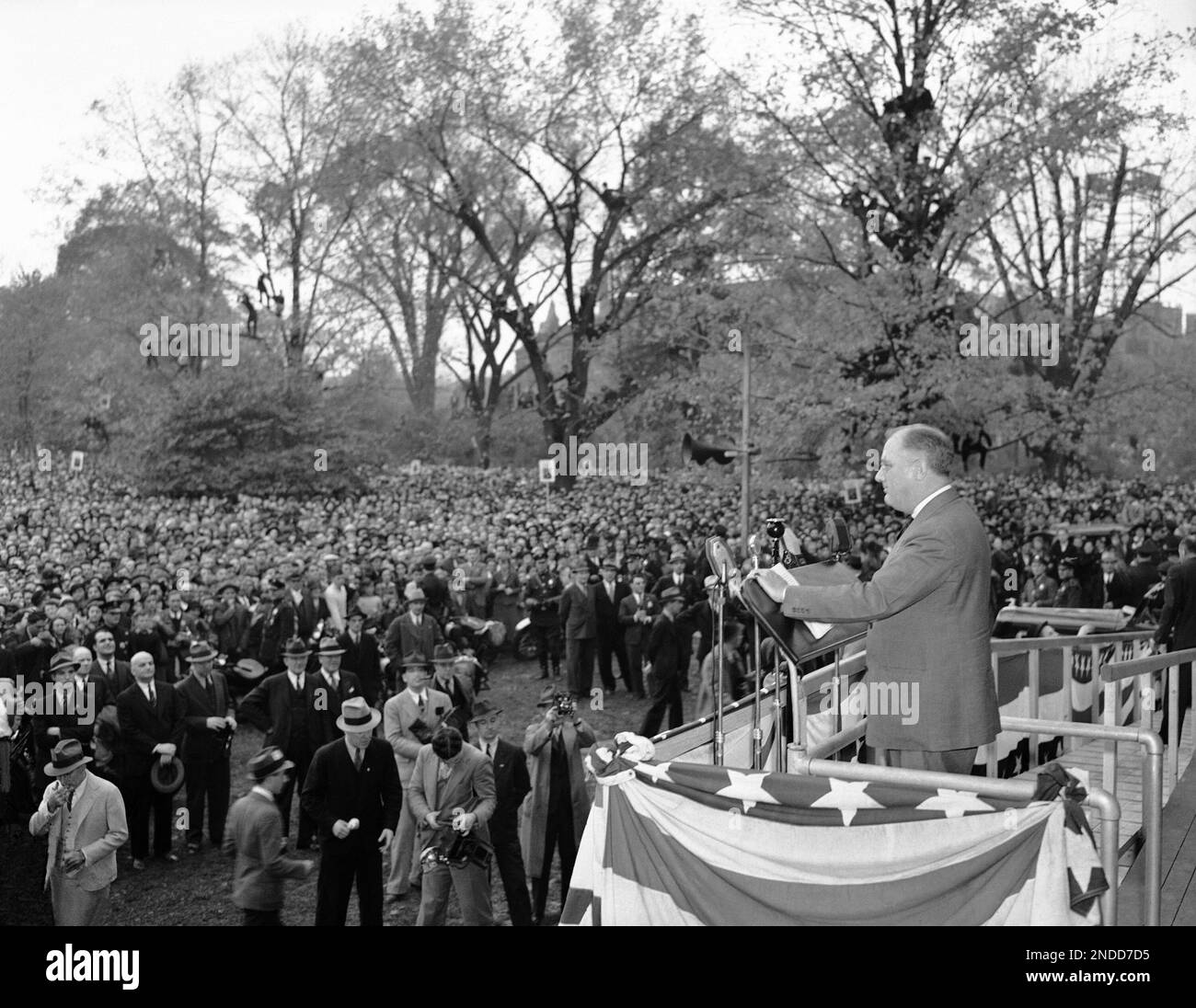 President Franklin Roosevelt spoke in Bushnell Park on Oct. 22, 1936, declaring that Connecticut ...