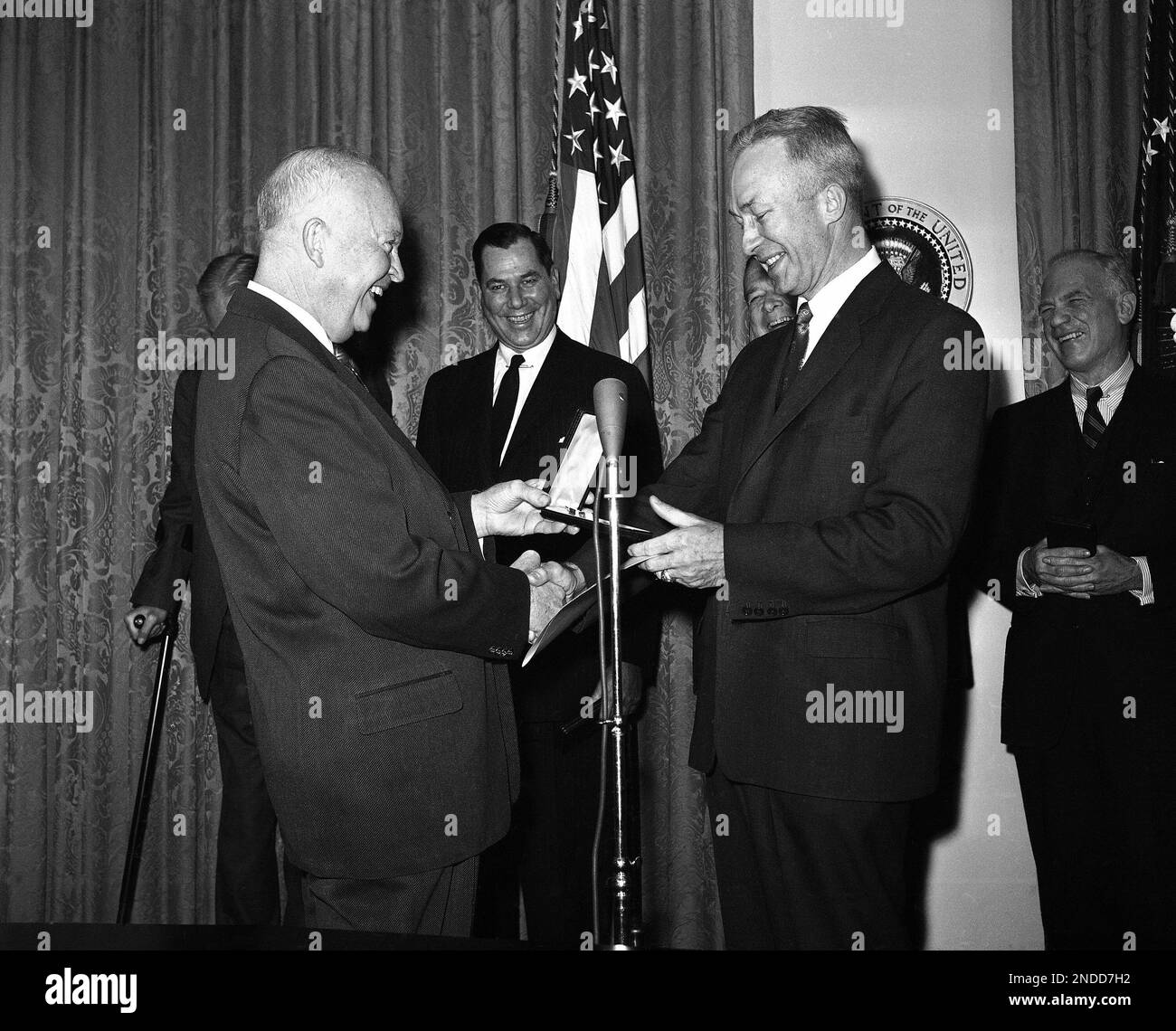 President Dwight Eisenhower presents Medal of Freedom to Brig. Gen ...