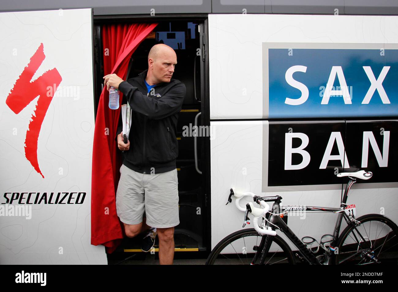 Saxo Bank cycling team director Bjarne Riis of Denmark leaves the team ...