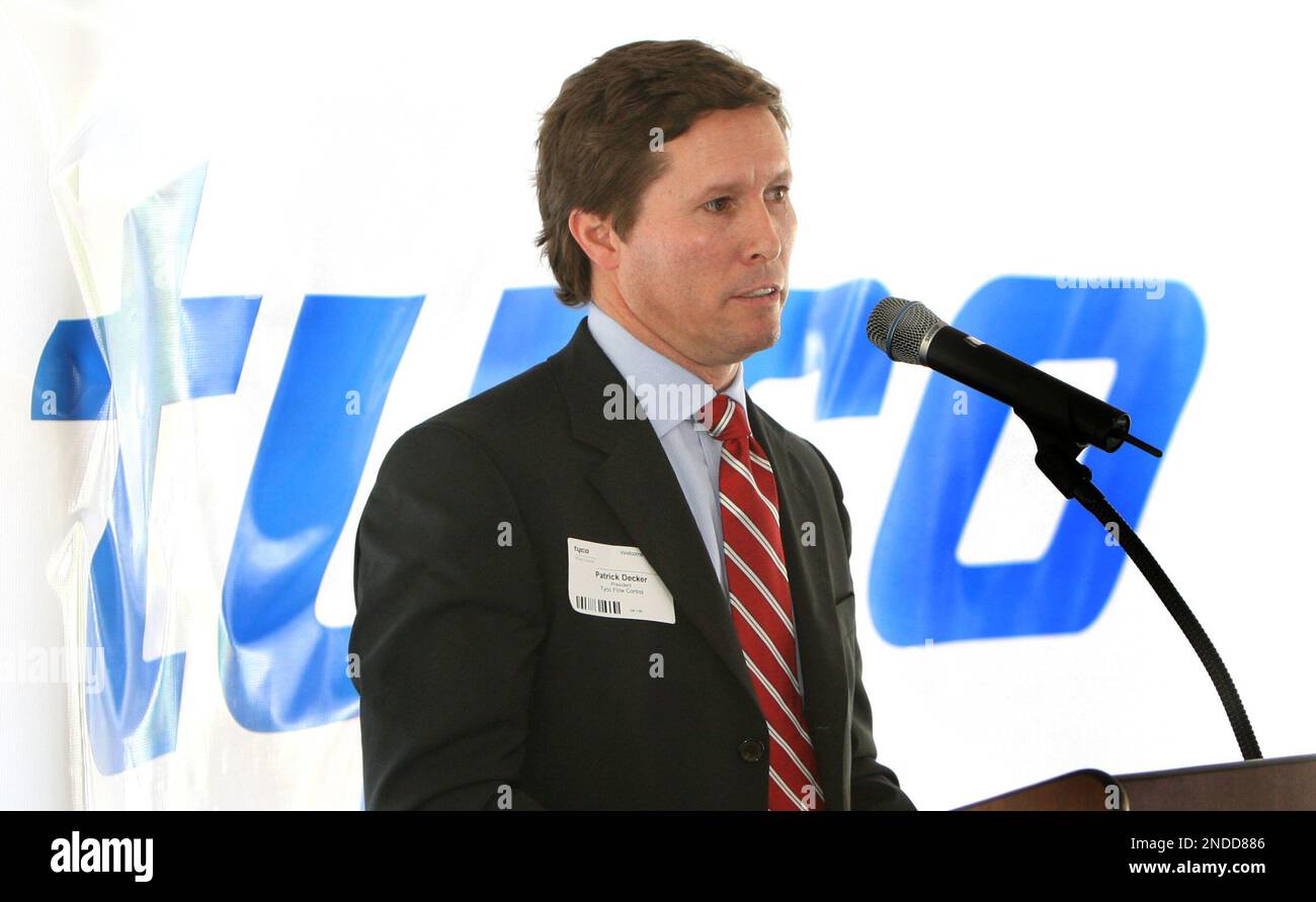 In this photograph taken by AP Images for Tyco Flow Control, Patrick ...