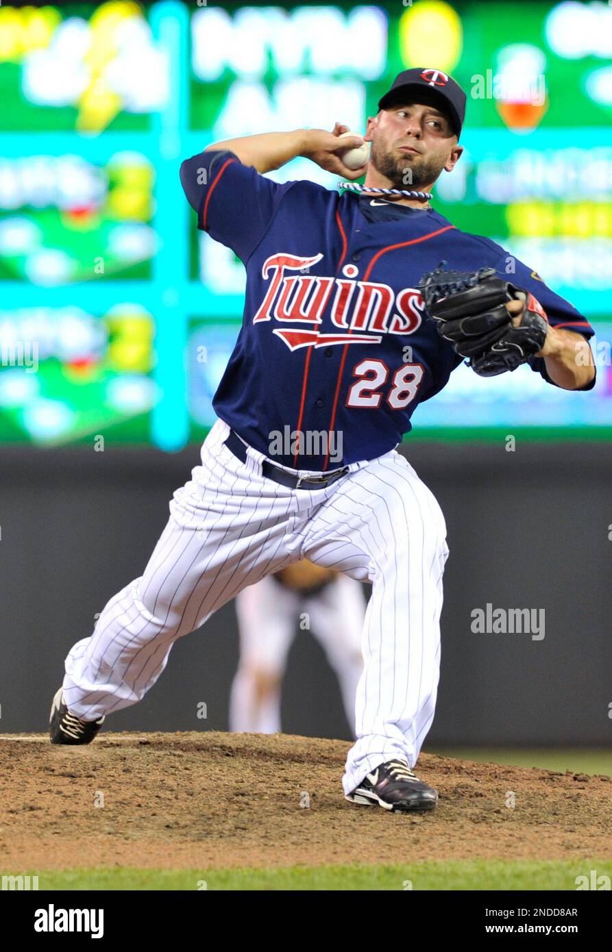 Minnesota Twins pitcher Jesse Crain against the Cleveland Indians in a ...