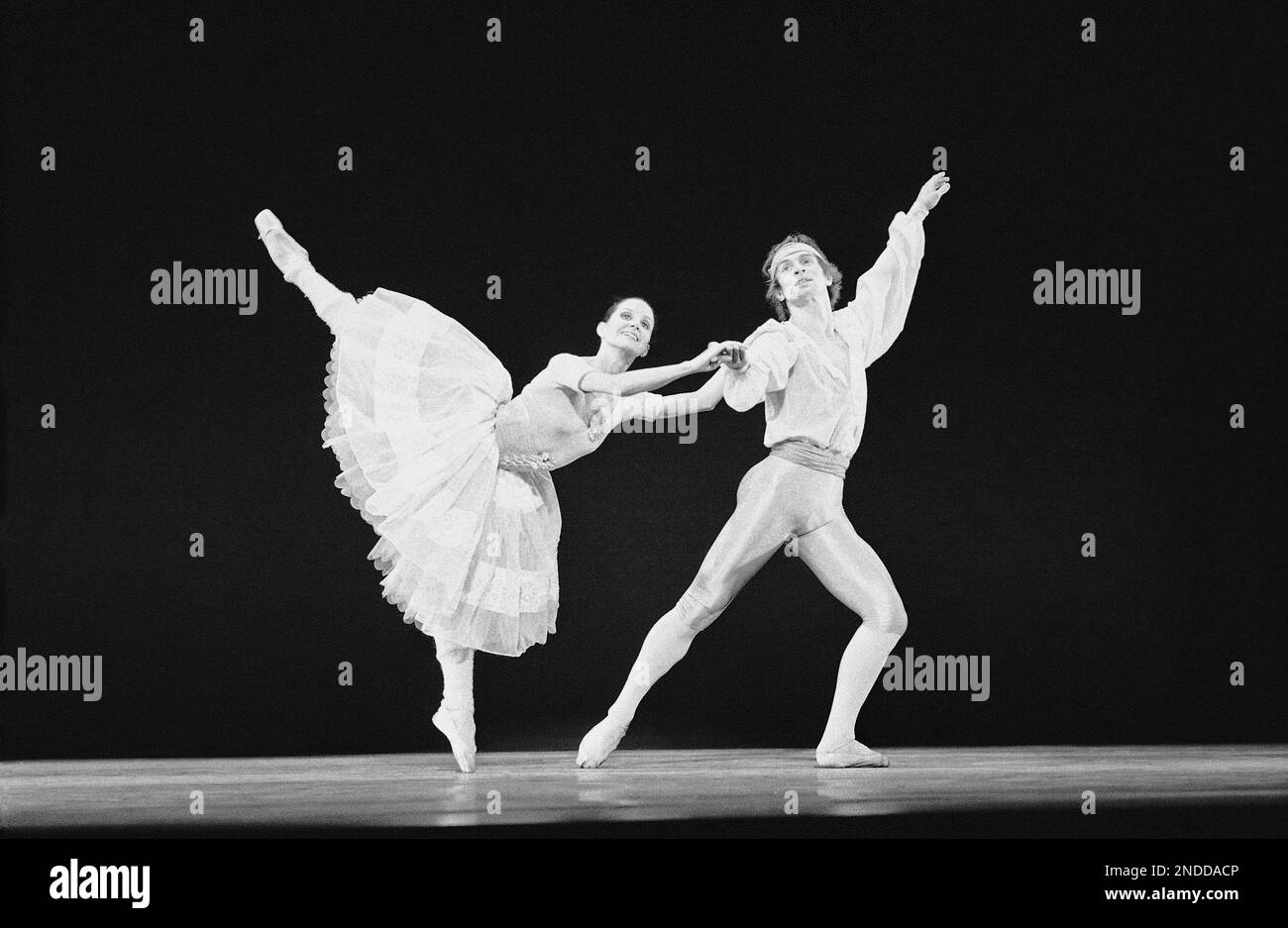 Rudolf Nureyev, with Merle Park, principal ballerina of London's Royal ...