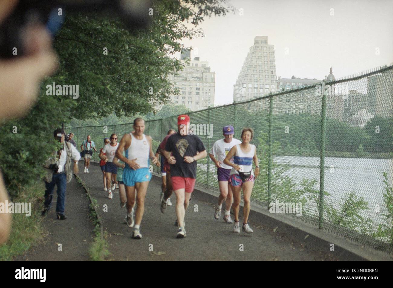 Bill Clinton, jogging through New York City’s Central Park on July 13 ...