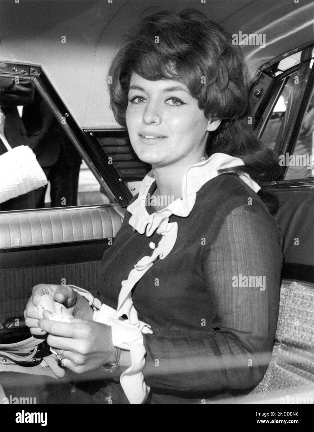 Mrs. Alice Crimmins waits in a car on September 4, 1968 to be returned ...