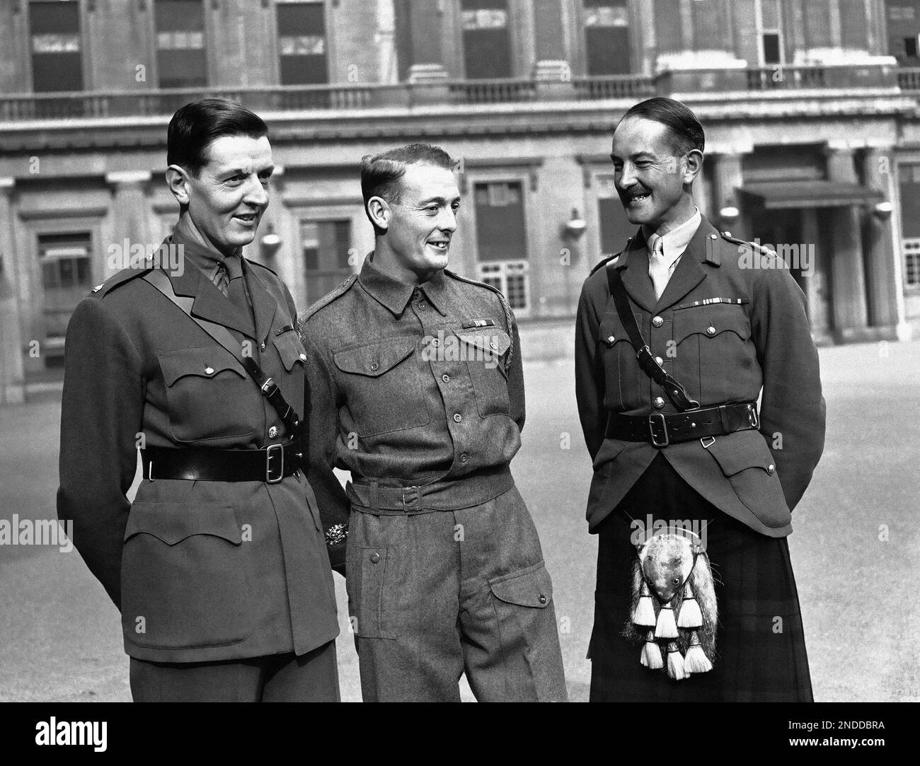 From left to right: Major William Sidney of the Grenadier Guards, who ...