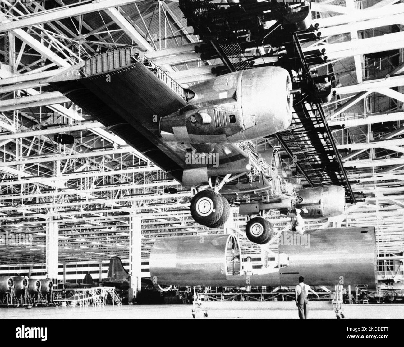 Complete with huge dual wheels of the main landing gear and two of the ...