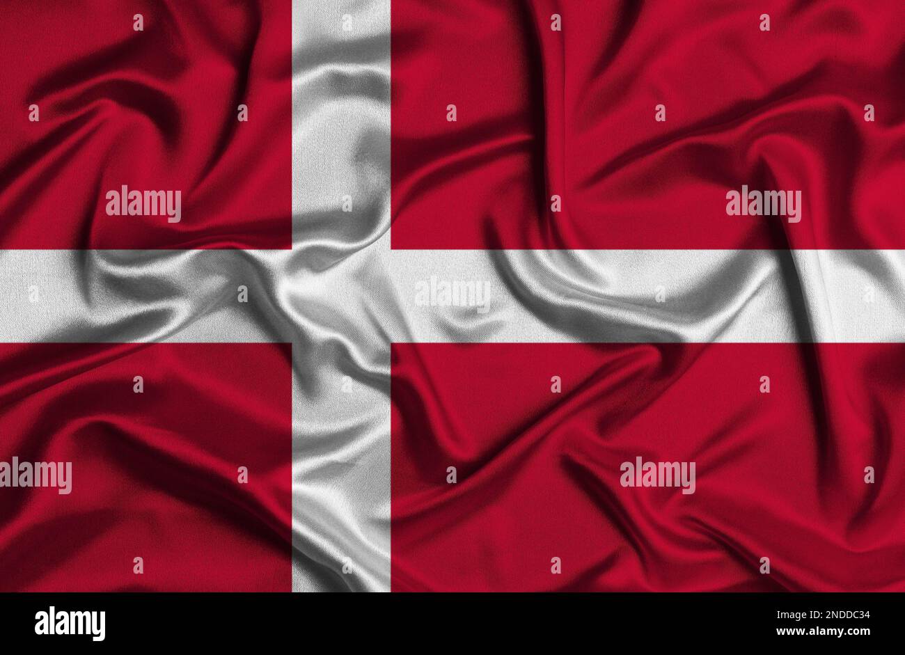 An illustration design of silk textile Denmark flag background Stock ...