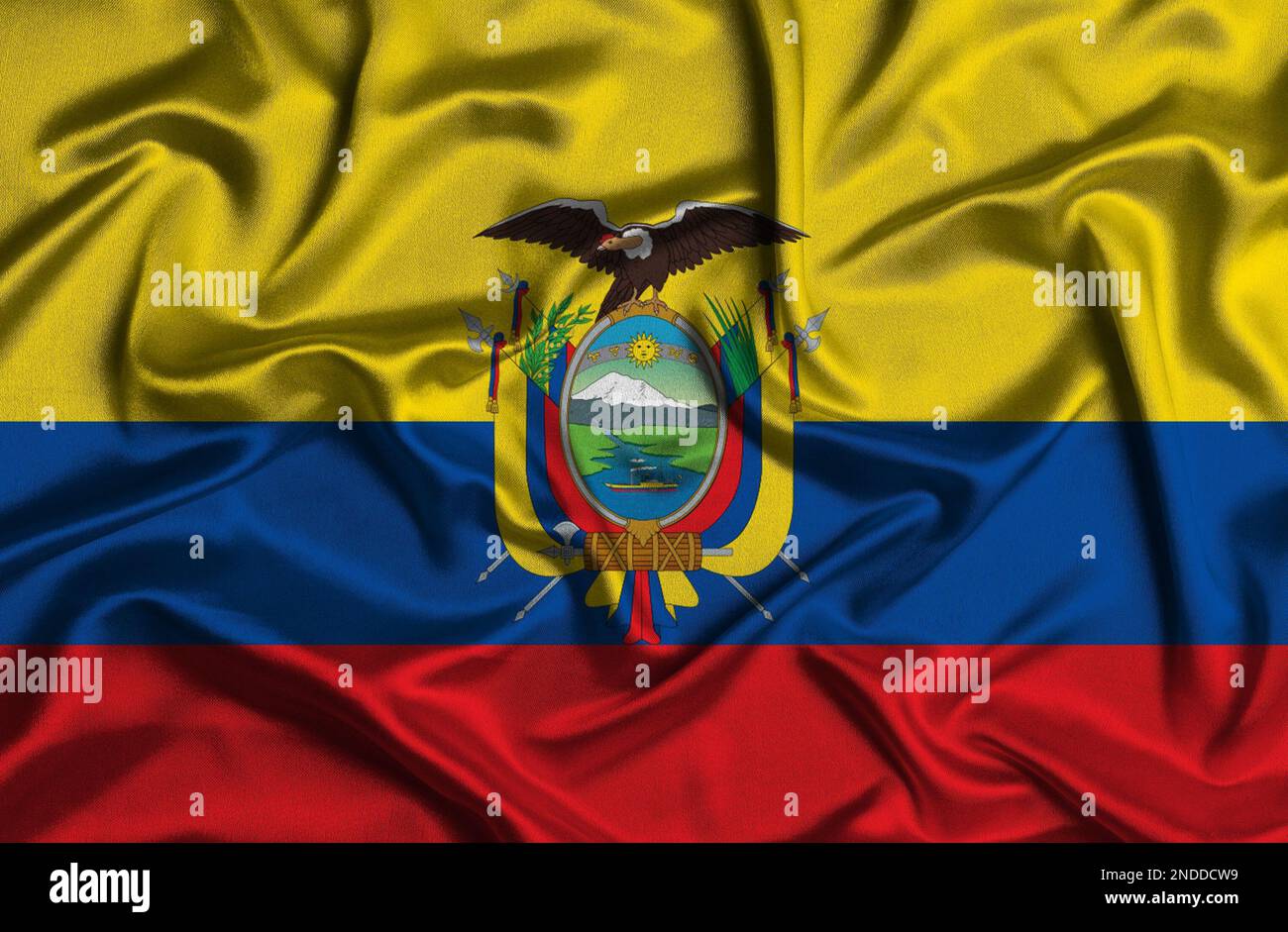 An illustration design of silk textile Ecuador flag background Stock ...