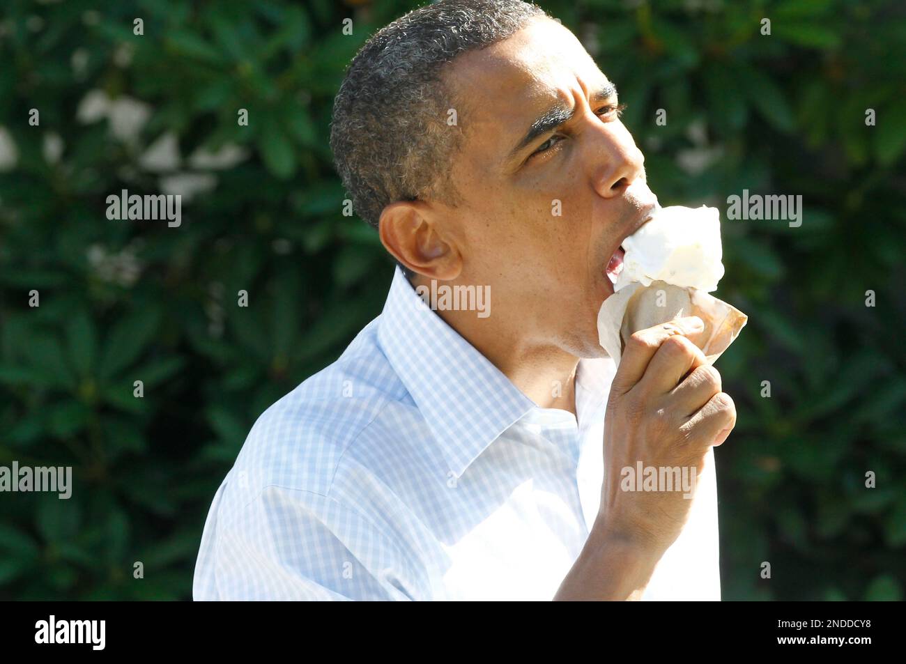 Obama Eating Ice Cream