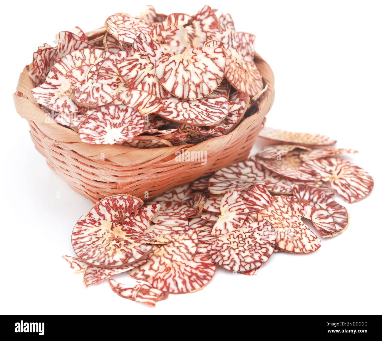 Sliced betel nut over white background Stock Photo - Alamy