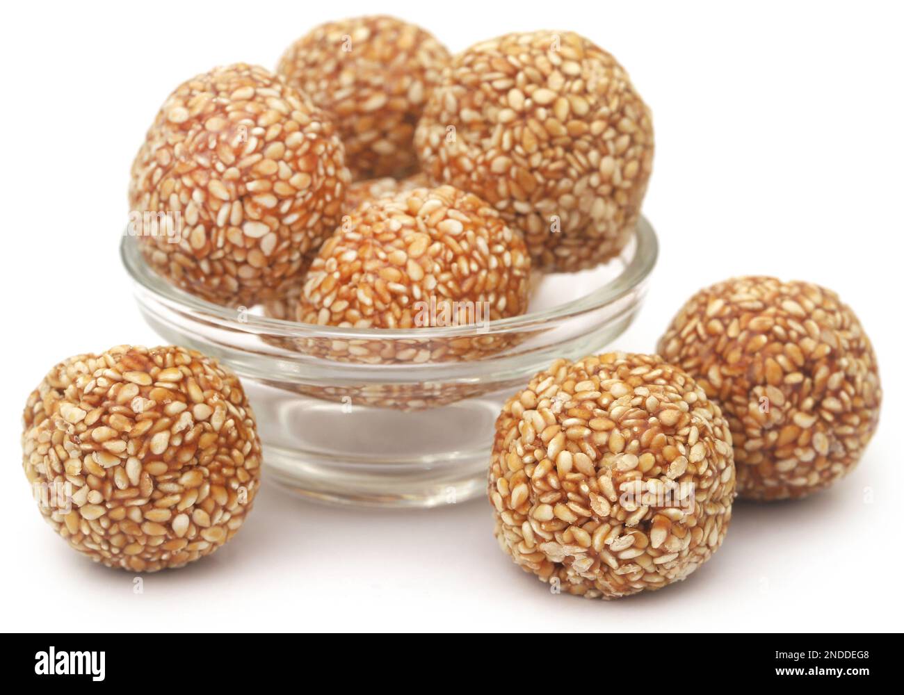 Sesame caramel laddu very popular in Indian subcontinent Stock Photo ...