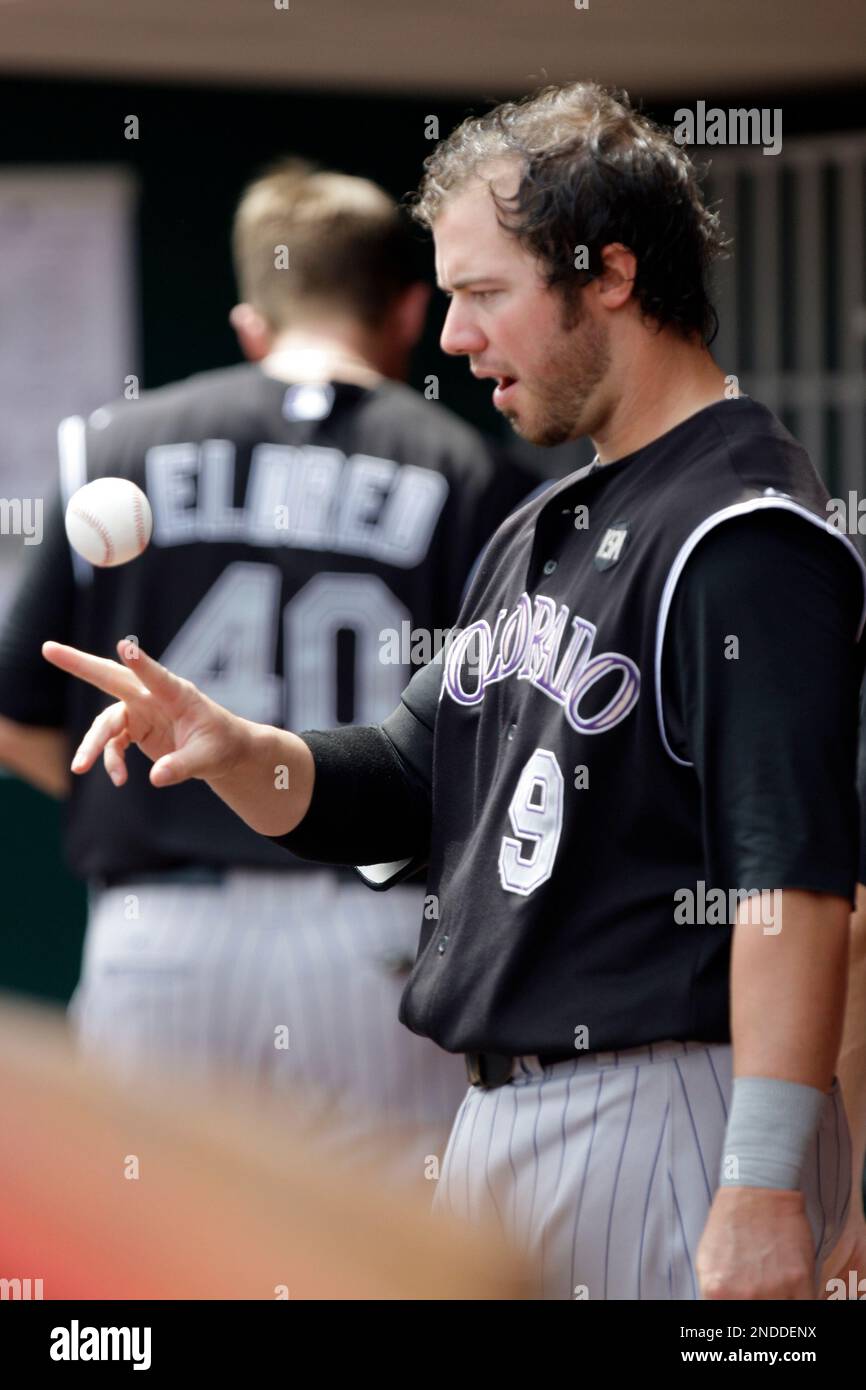 Colorado Rockies third baseman Ian Stewart in action against the ...