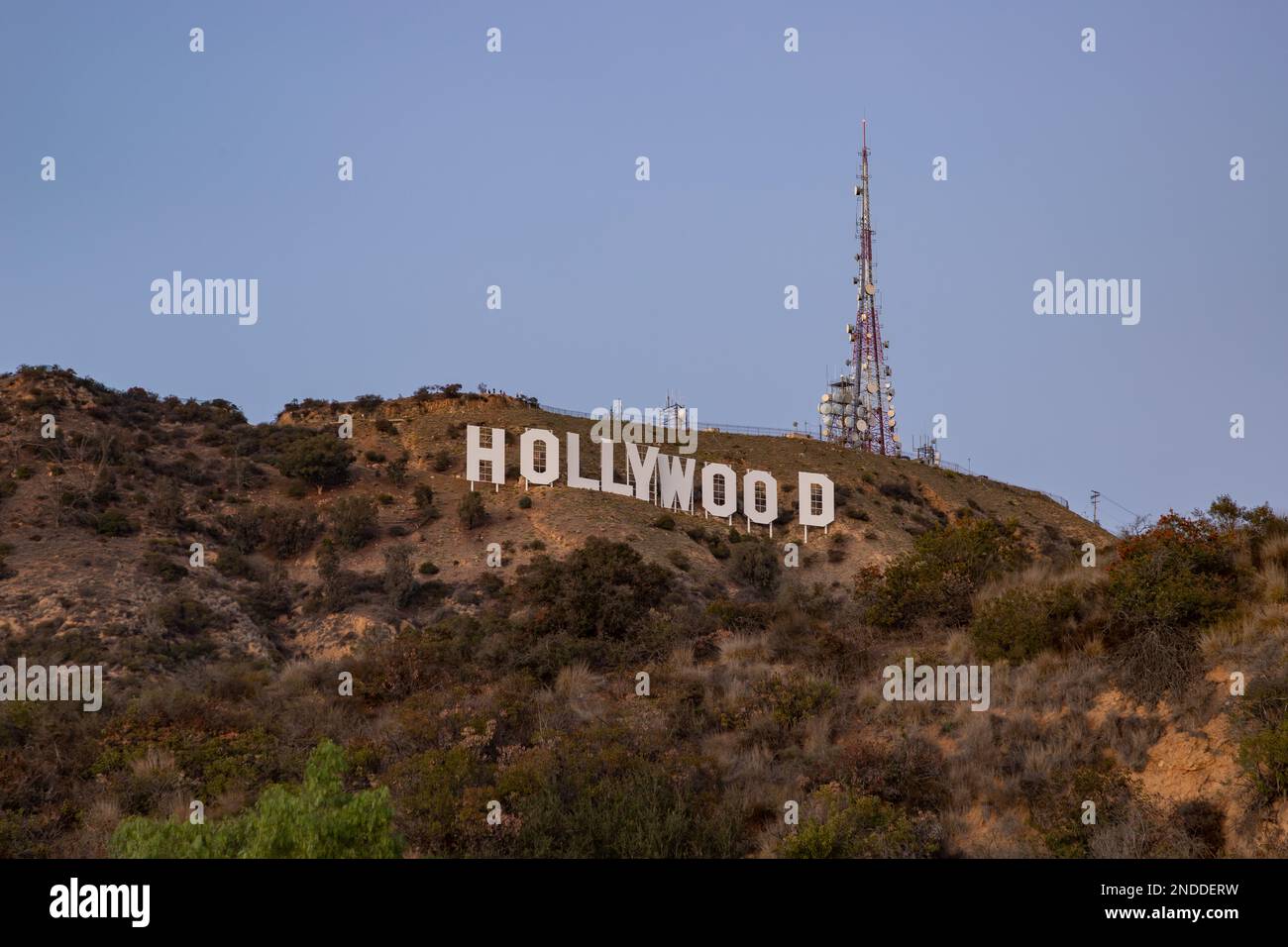 A picture of the Hollywood sign at sunset Stock Photo - Alamy