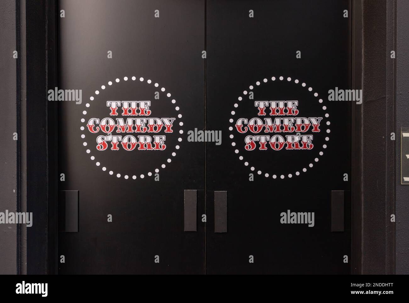 A picture of The Comedy Store doors Stock Photo - Alamy