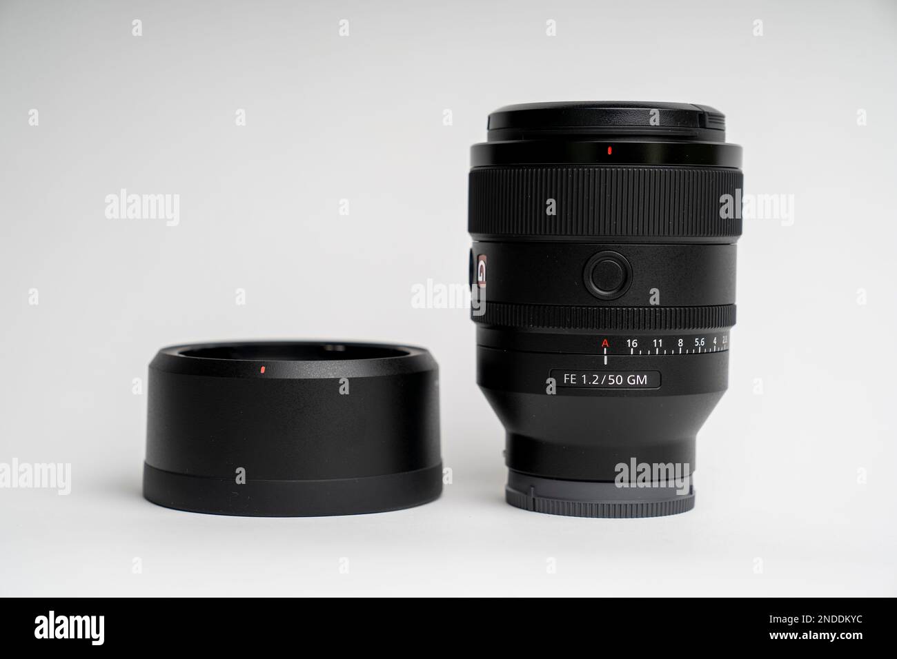 Sony G-Master SEL FE 50mm f 1.2 GM lens. Selective focus photo close up ...