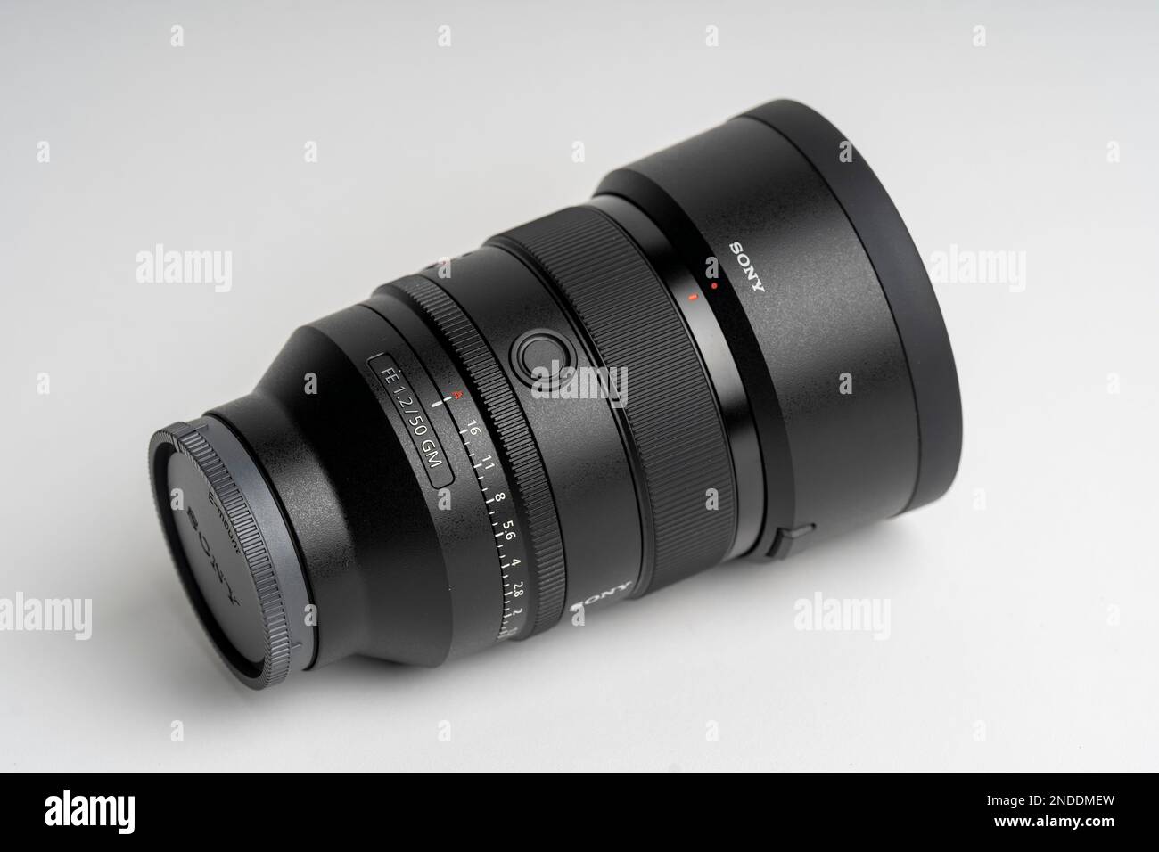 Sony G-Master SEL FE 50mm f 1.2 GM lens. Selective focus photo close up ...