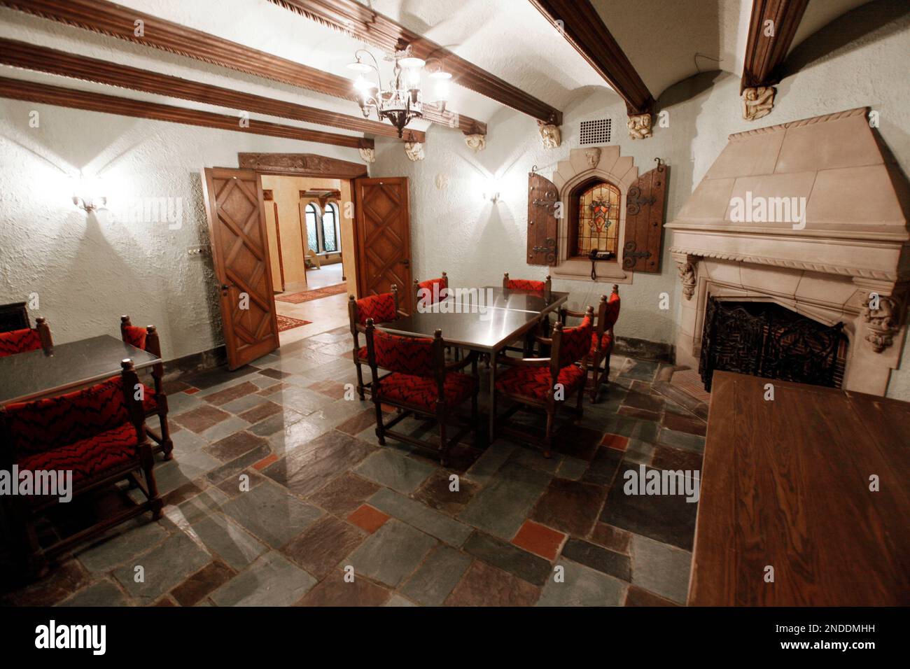 A bar room in the mansion formerly owned by Berry Gordy, Jr., in Boston ...