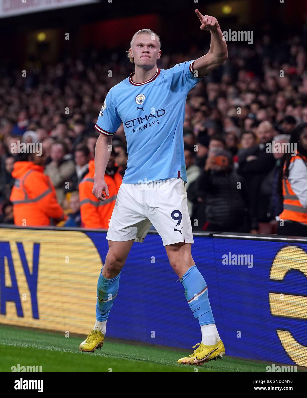 Manchester City's Erling Haaland celebrates scoring their side's third ...