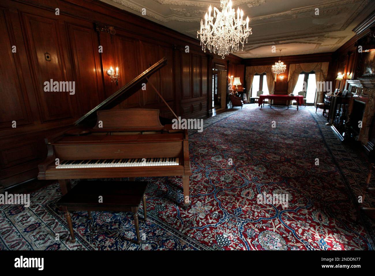 Living room in the mansion formerly owned by Berry Gordy, Jr., in ...