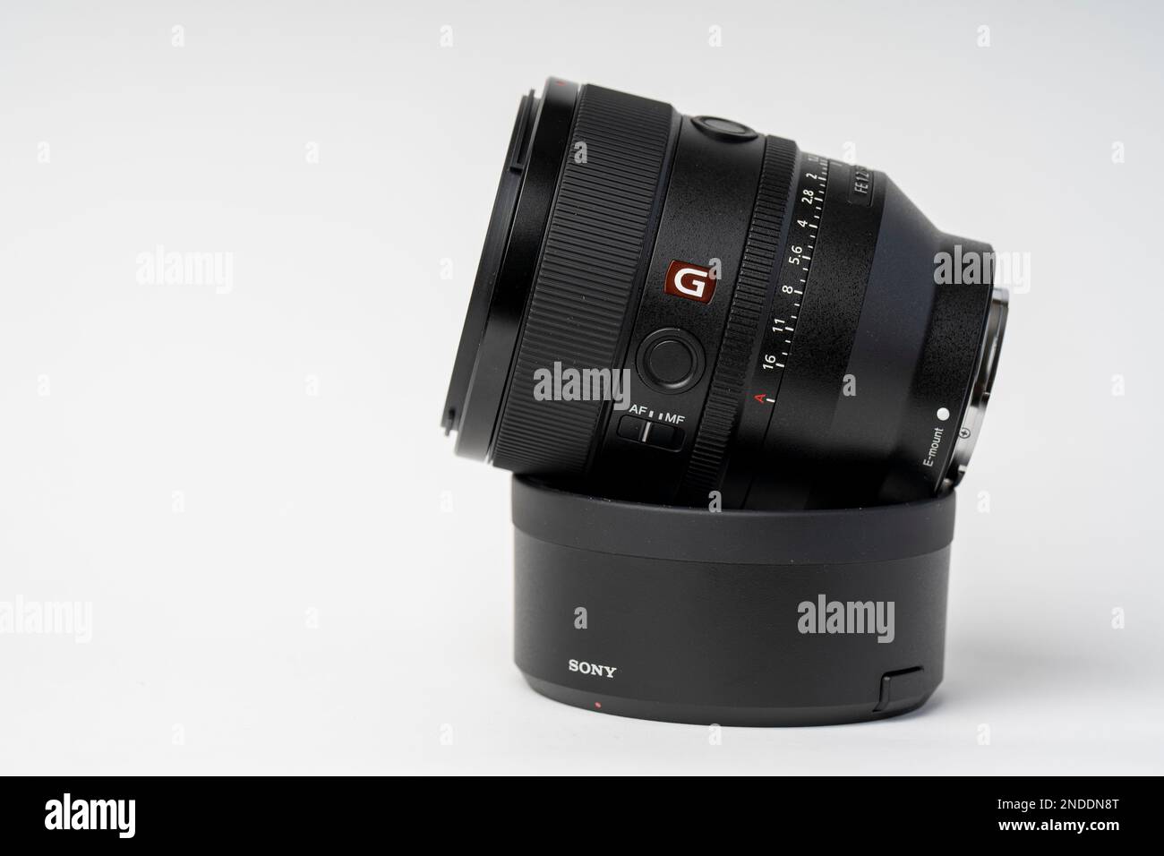 Sony G-Master SEL FE 50mm f 1.2 GM lens. Selective focus photo close up ...