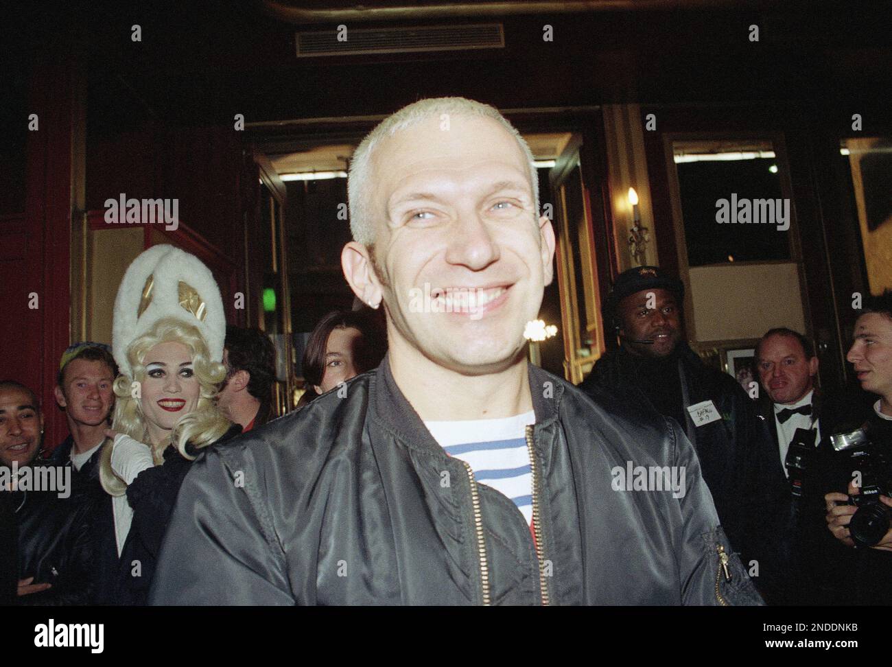 French fashion designer Jean Paul Gaultier smiles during the AIDS Gala ...