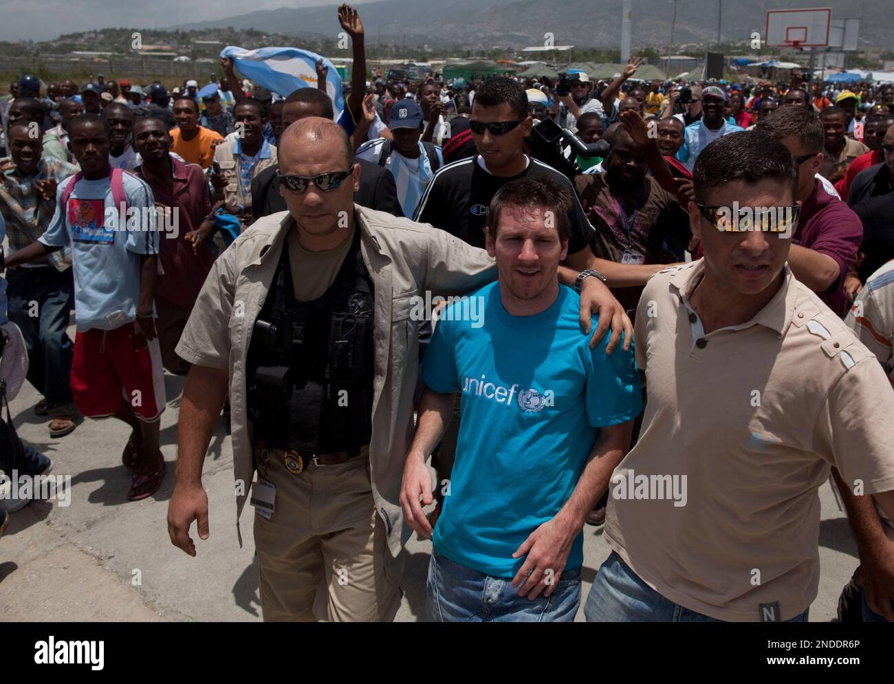 Argentine soccer star and UNICEF's Goodwill Ambassador Lionel Messi ...