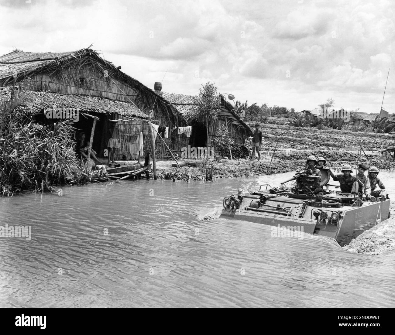 A U.S. marine M-113 armored personnel carrier with South Vietnamese ...
