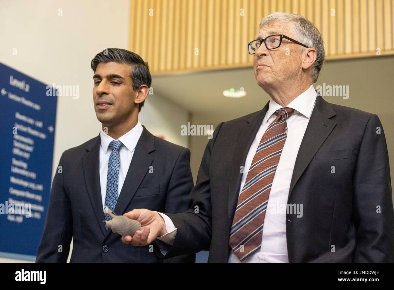 UK Prime Minister Rishi Sunak at Imperial College London with Bill ...