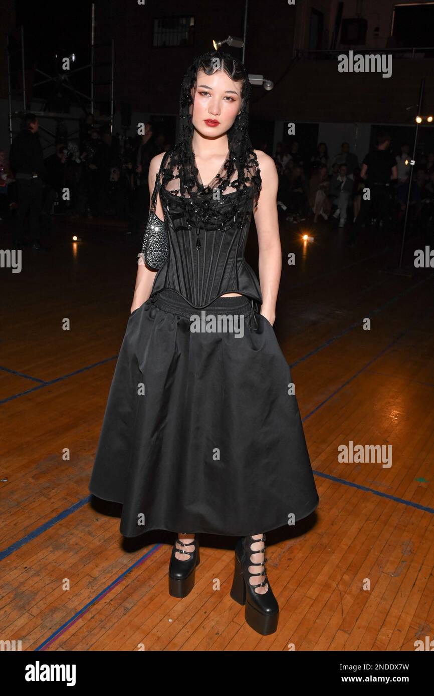New York, USA. 15th Feb, 2023. Ashley Rous attends the Wiederhoeft FW23 ...