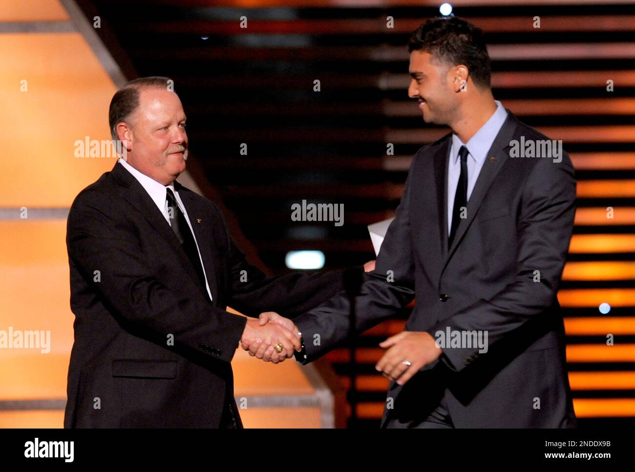 Major League Baseball Umpire Jim Joyce, left, and Detroit Tigers ...
