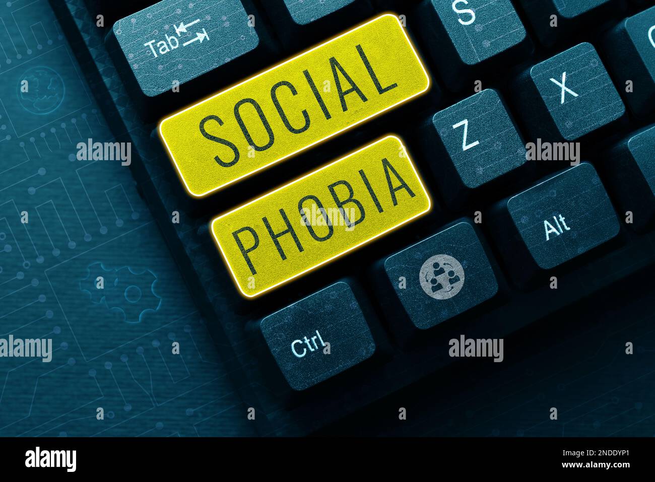 Conceptual caption Social Phobia. Word Written on overwhelming fear of ...