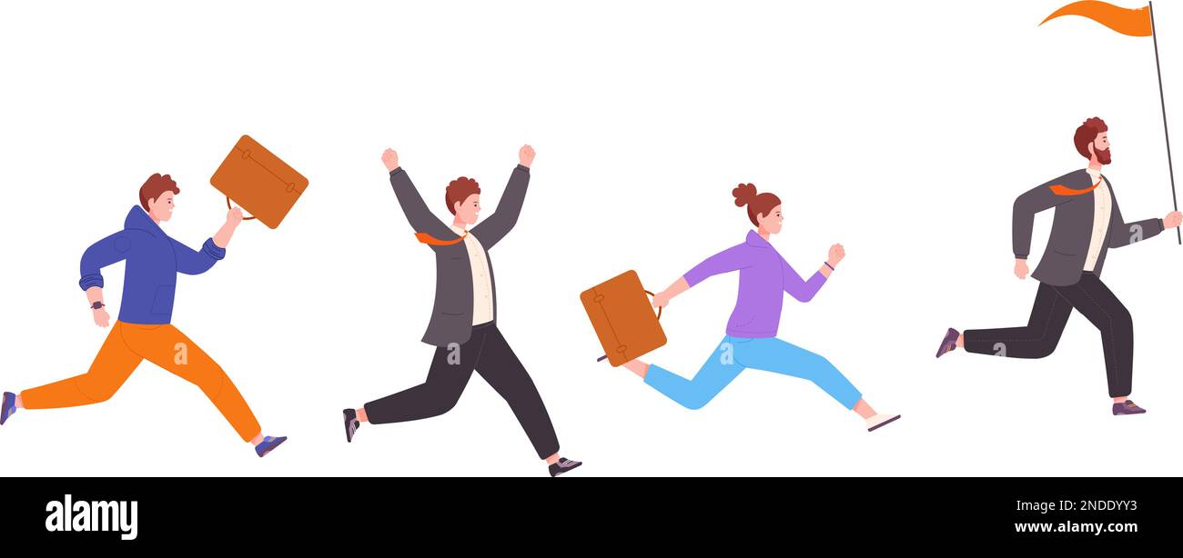 Woman compete running Stock Vector Images - Alamy