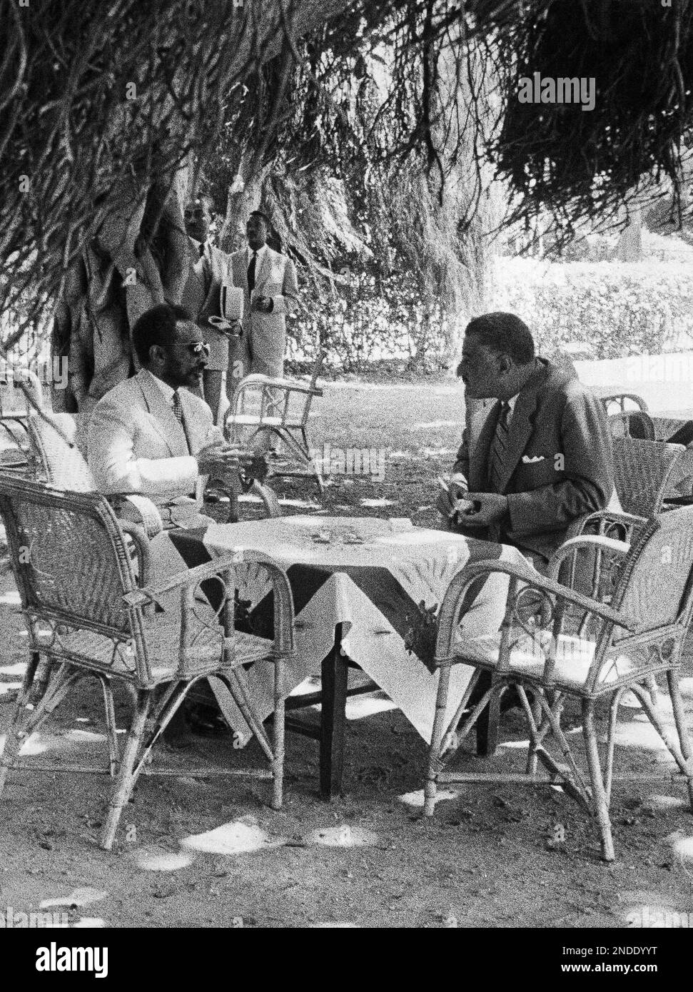 . H.I.M. Emperor Haile Selassie of Ethiopia and President Gamal Abdel ...