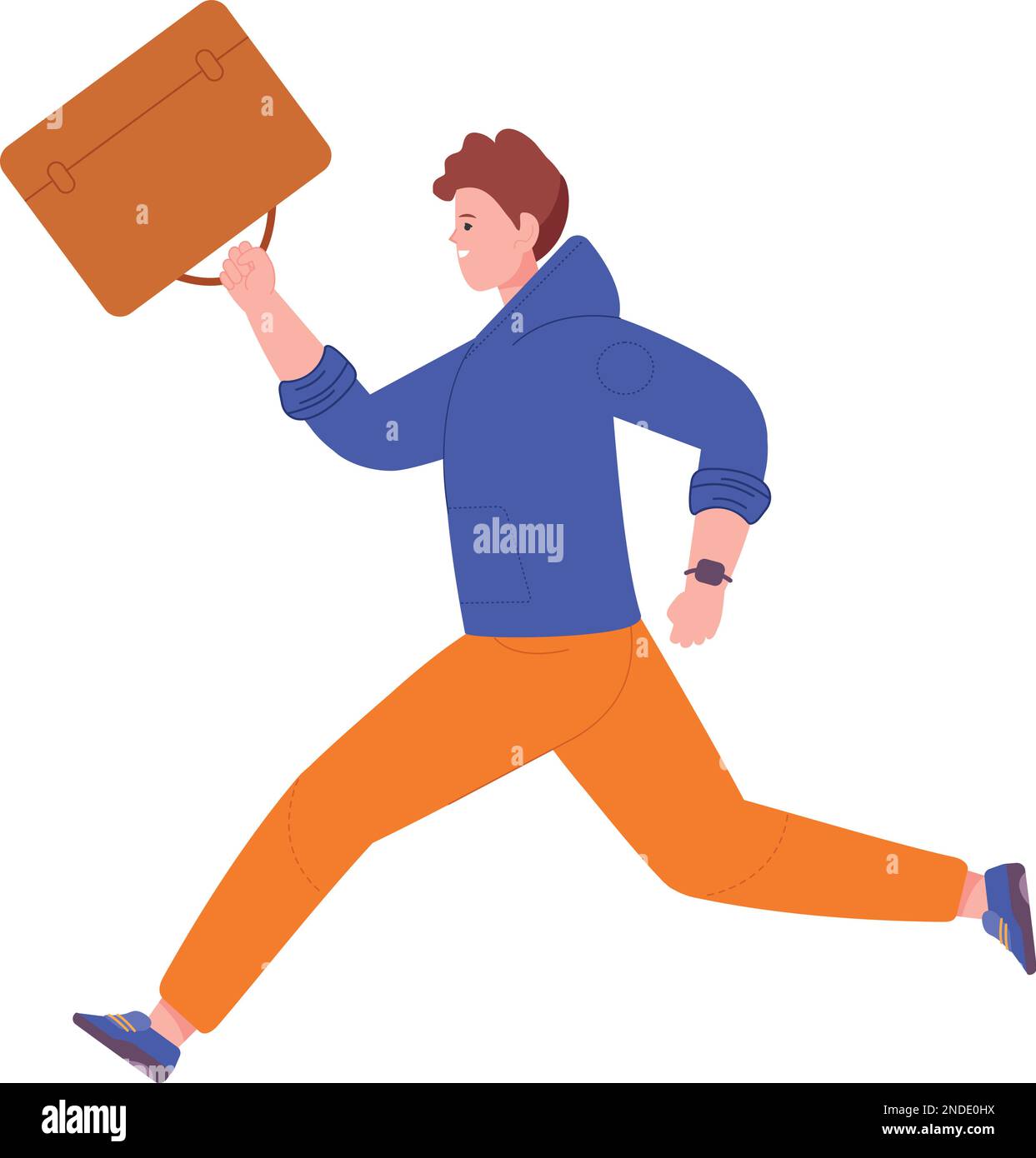 Worried man running Stock Vector Images - Alamy