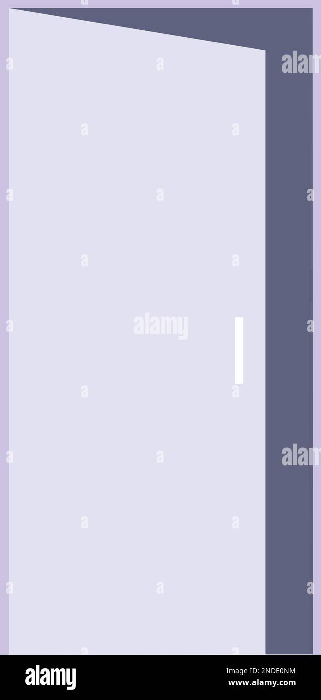 Open door. Entrance or exit. Doorway frame in wall. Vector illustration ...