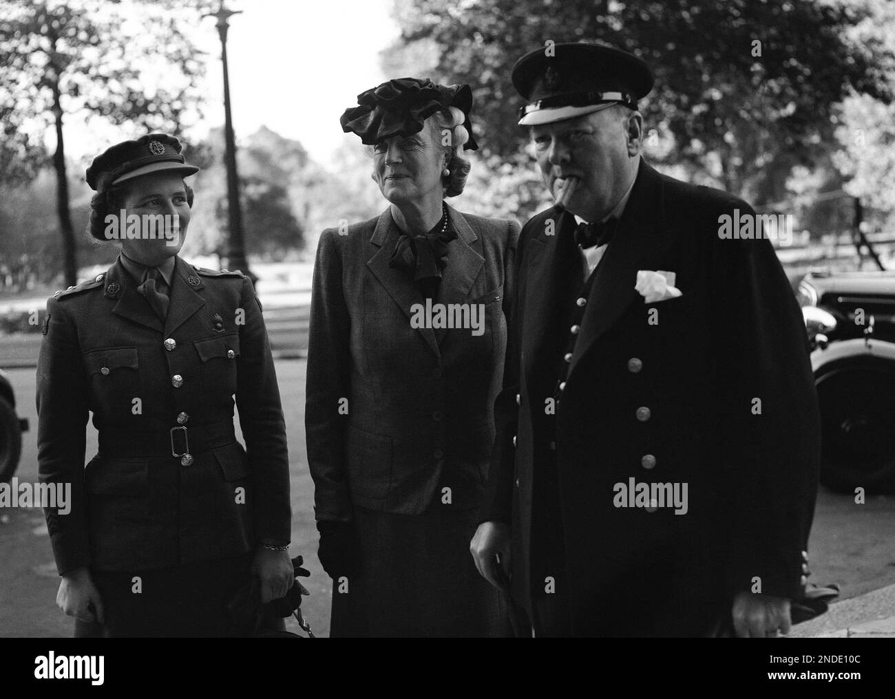 British Prime Minister Winston Churchill, and his wife Clementine ...