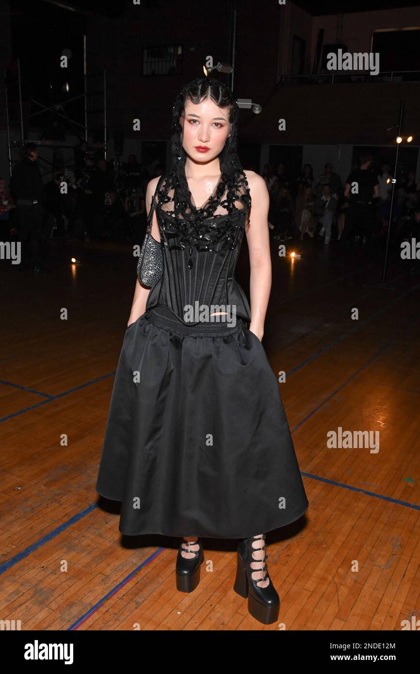 New York, USA. 15th Feb, 2023. Ashley Rous attends the Wiederhoeft FW23 ...