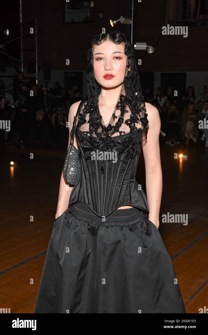 New York, USA. 15th Feb, 2023. Ashley Rous attends the Wiederhoeft FW23 ...