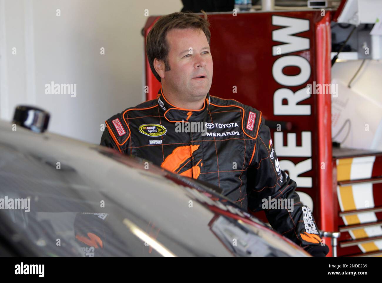 NASCAR driver Robbie Gordon during a practice session for the Coke Zero ...