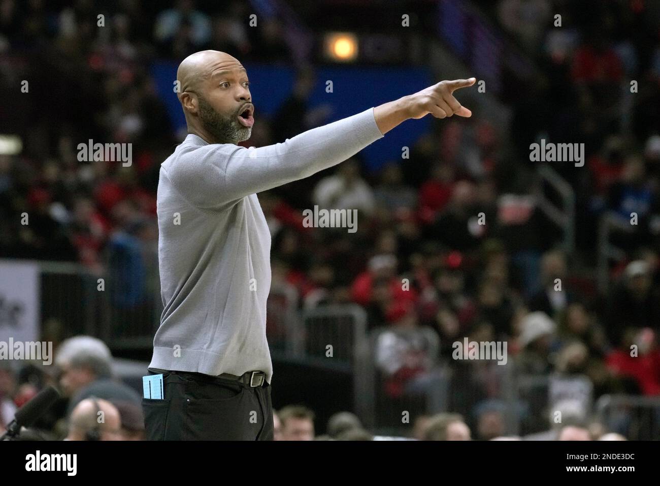 Orlando Magic head coach Jamahl Mosley directs his team during an NBA ...