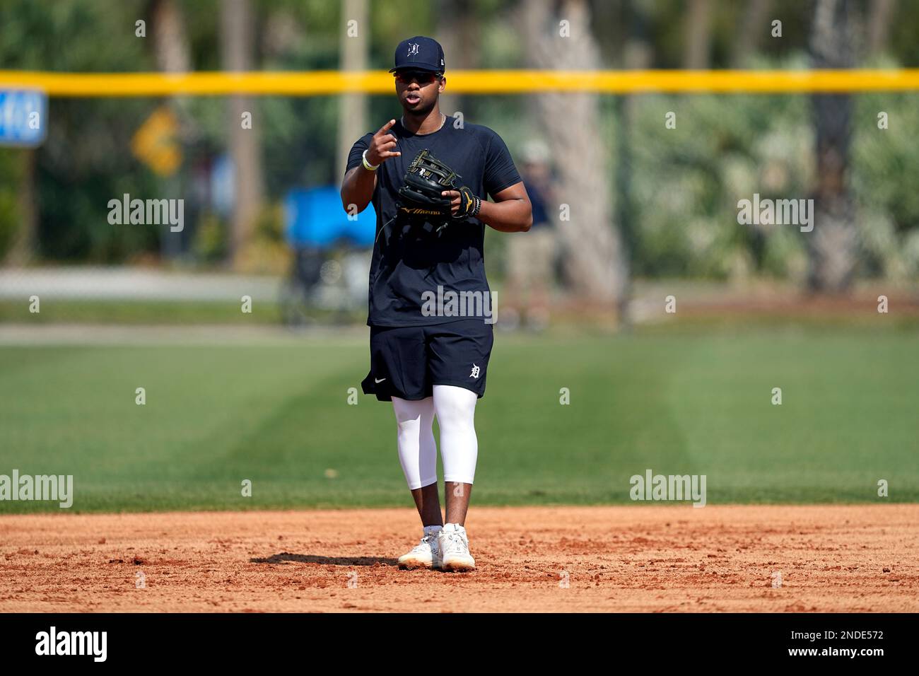 Detroit Tigers infielder Justyn-Henry Malloy waits to field a ground ...