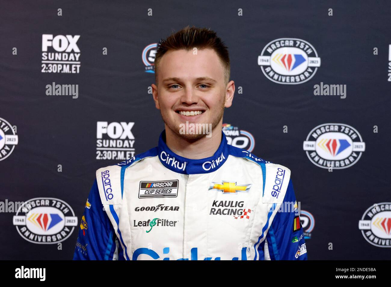 Justin Haley during NASCAR Daytona 500 auto race media day at Daytona ...