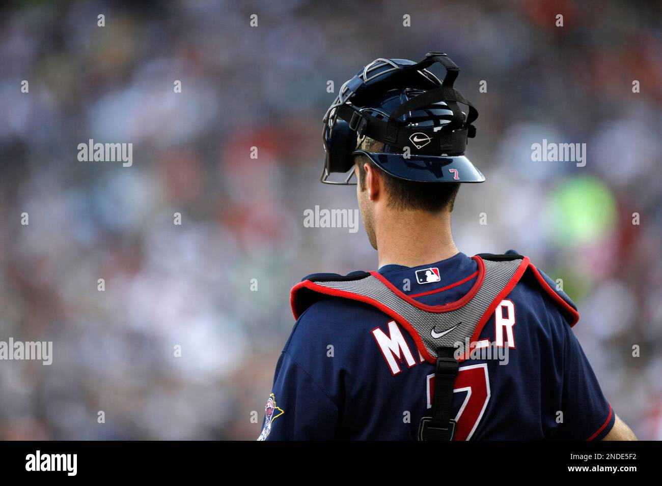 Minnesota Twins catcher Joe Mauer is shown against the Detroit Tigers ...