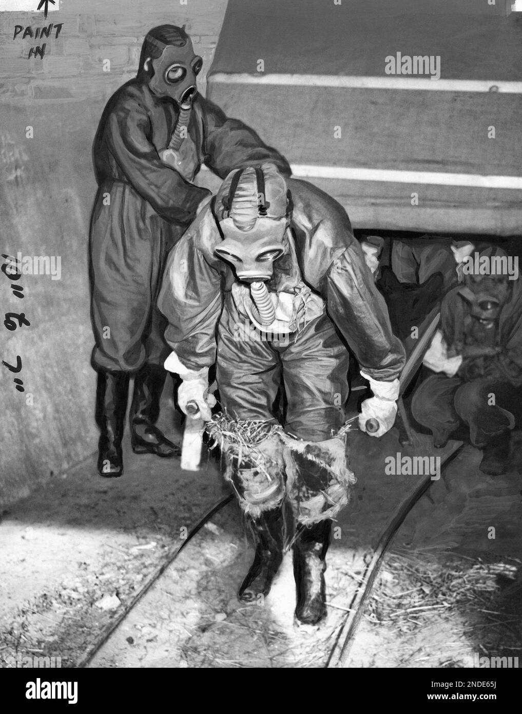 An “air raid” demonstration by the Kent V.A.D. Branch of the British ...